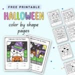 Free Halloween Color by Shape Printables - The Artisan Life