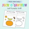 Free Printable Jack o’lantern Cut and Paste Craft - The Artisan Life