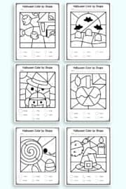 Free Halloween Color by Shape Printables - The Artisan Life