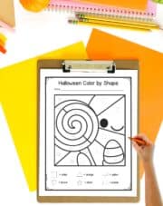 Free Halloween Color by Shape Printables - The Artisan Life