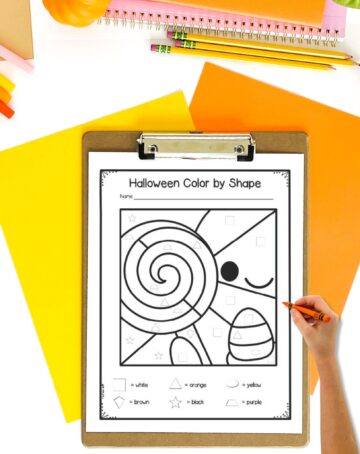 Free Halloween Color by Shape Printables - The Artisan Life