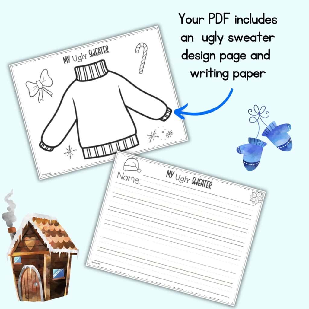 Free Printable Design an Ugly Sweater Activity - The Artisan Life