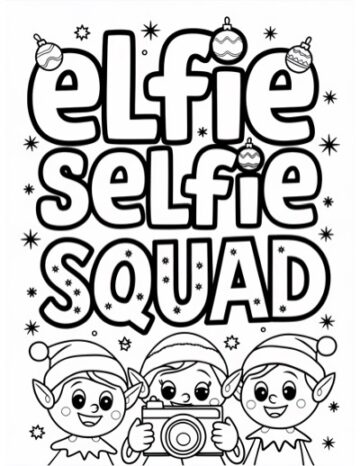 Free Printable Christmas Elf Coloring Pages - The Artisan Life