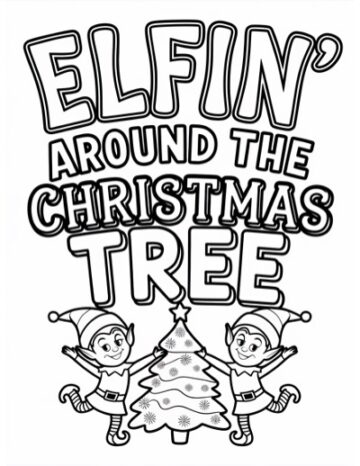 Free Printable Christmas Elf Coloring Pages - The Artisan Life