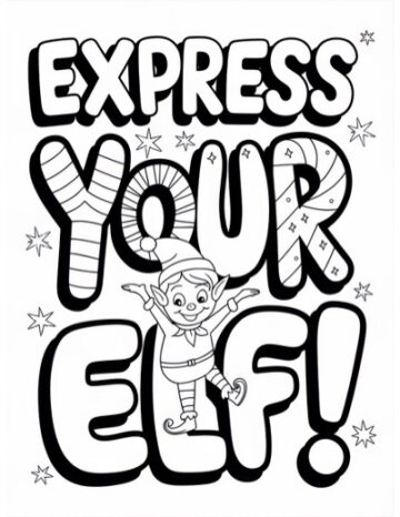 Free Printable Christmas Elf Coloring Pages - The Artisan Life