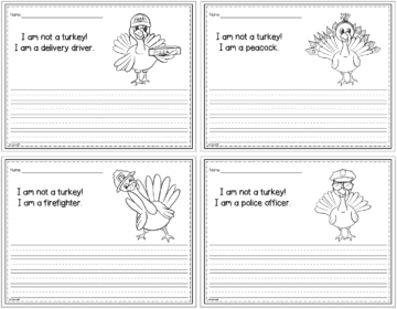 Free Printable Turkey in Disguise Coloring Creative Writing Worksheets ...