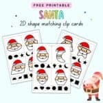 Free Santa 2D Shape Matching Printable - The Artisan Life
