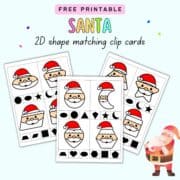 Free Santa 2D Shape Matching Printable - The Artisan Life
