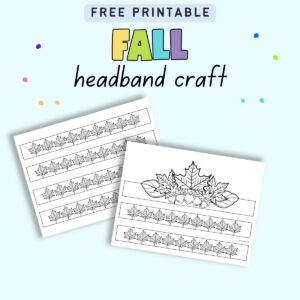 Free Printable Fall Headband Craft for Kids - The Artisan Life