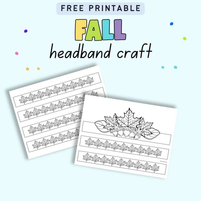 Free Printable Fall Headband Craft for Kids - The Artisan Life