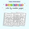 Free Printable Gingerbread Color by Number Worksheets - The Artisan Life