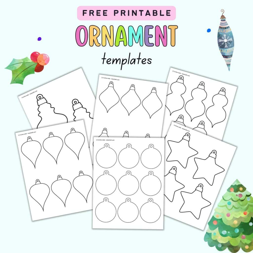 13+ Free Printable Christmas Ornament Templates - The Artisan Life