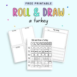 Roll a Turkey Free Printable - The Artisan Life