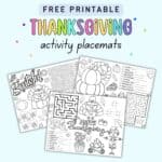 Free Printable Thanksgiving Activity Placemats - The Artisan Life