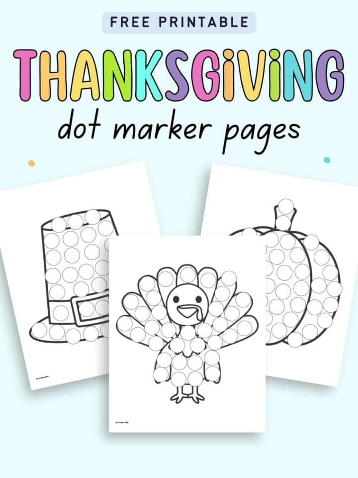 Free Printable Shapes Dot Marker Coloring Pages - The Artisan Life