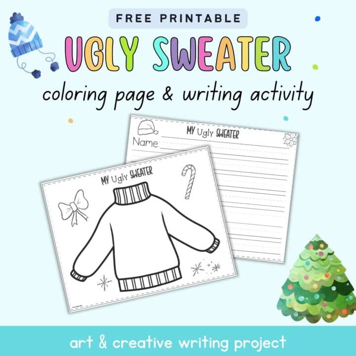 Free Printable Design an Ugly Sweater Activity - The Artisan Life