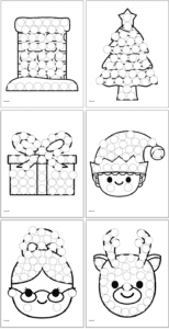 Free Printable Christmas Do a Dot Sheets - The Artisan Life