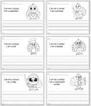 Free Printable Turkey in Disguise Coloring Creative Writing Worksheets ...