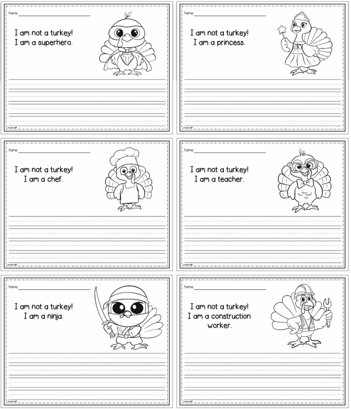 Free Printable Turkey in Disguise Coloring Creative Writing Worksheets ...