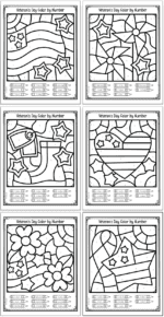 Free Printable Veteran's Day Color by Number Worksheets - The Artisan Life