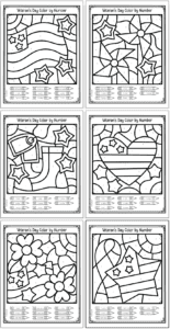 Free Printable Veteran's Day Color by Number Worksheets - The Artisan Life