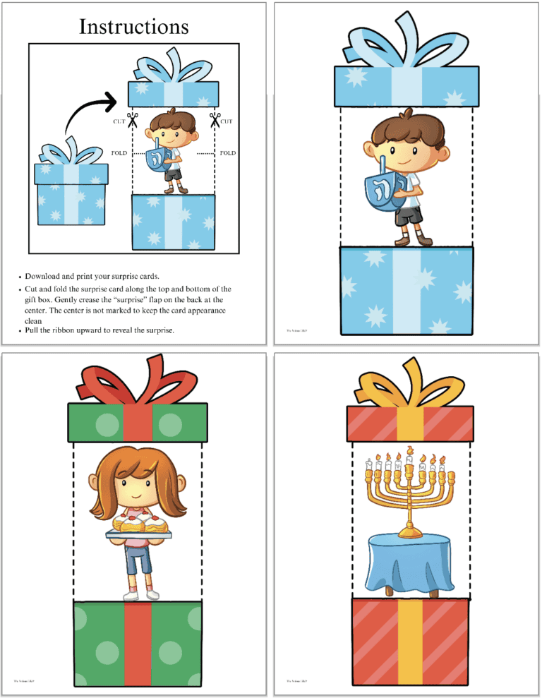 Free Printable Hanukkah Cards - The Artisan Life