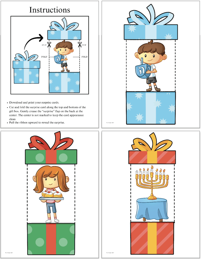 Free Printable Hanukkah Cards - The Artisan Life