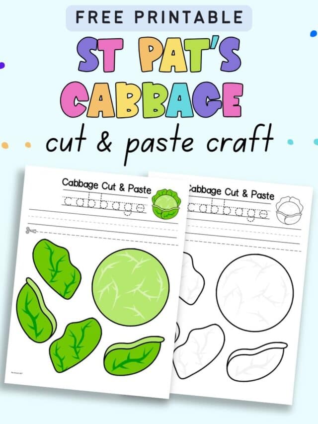 Free Printable May Cut and Paste Worksheet - The Artisan Life