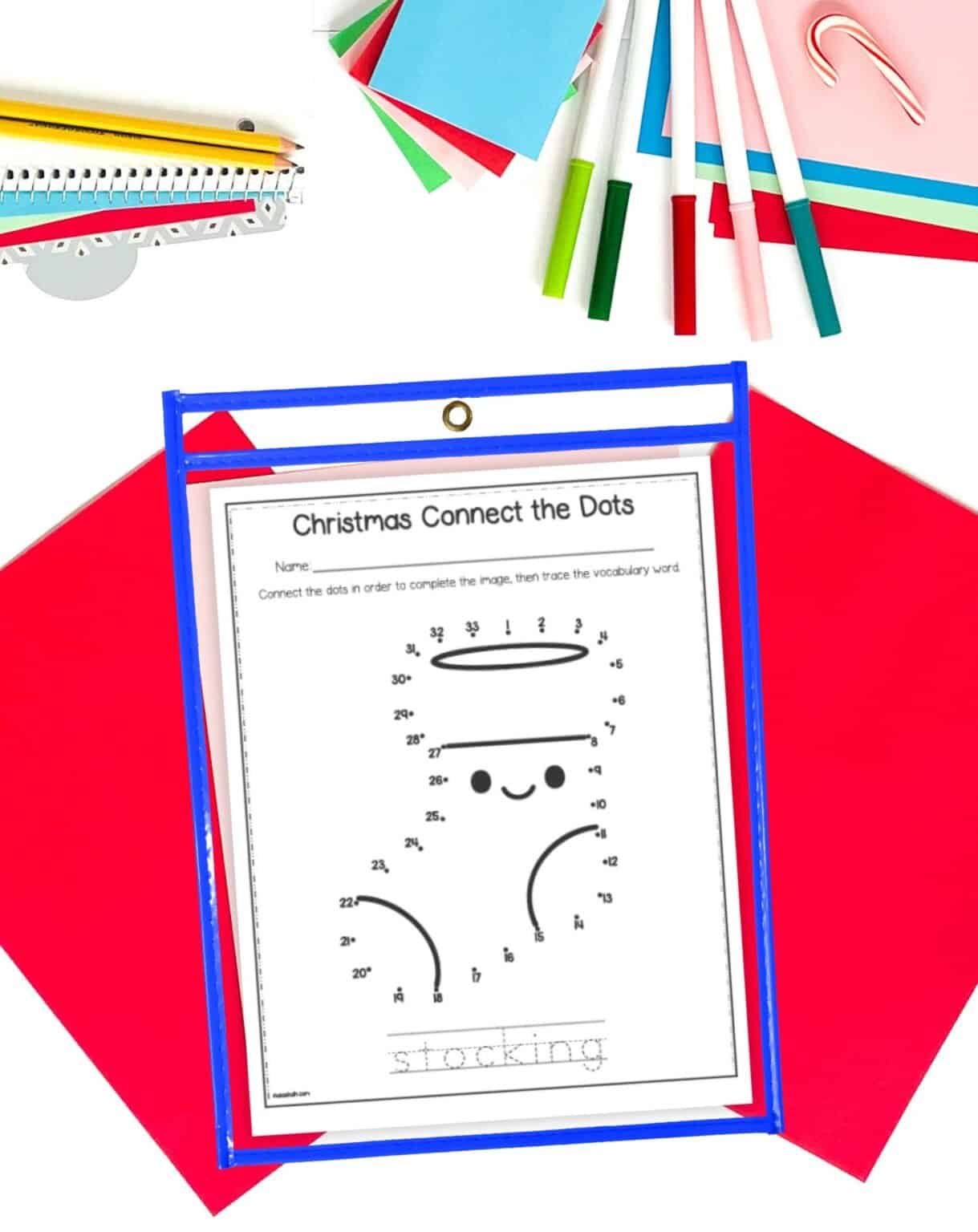 Free Printable Christmas Dot to Dot Worksheets - The Artisan Life