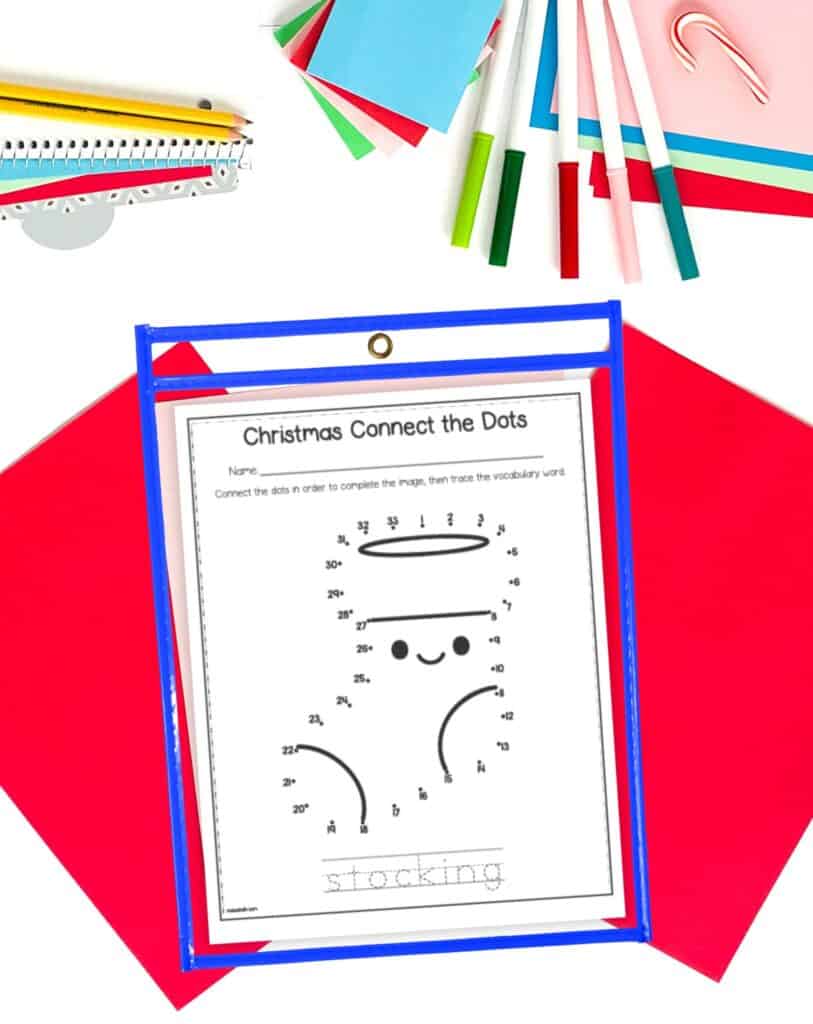 Free Printable Christmas Dot to Dot Worksheets - The Artisan Life