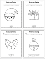 Free Printable Christmas Tracing Worksheets - The Artisan Life