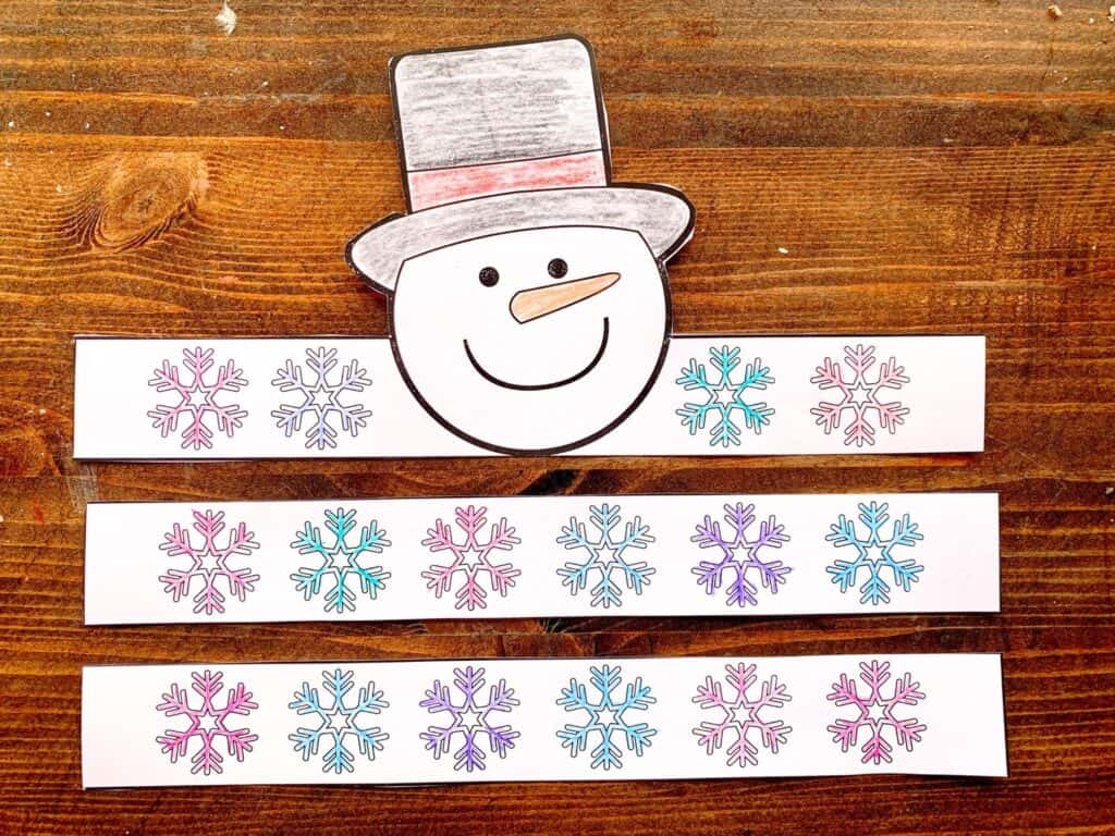 Free Printable Snowman Crown Craft for Kids - The Artisan Life