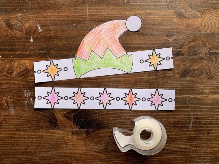 Free Printable Christmas Elf Hat Craft - The Artisan Life