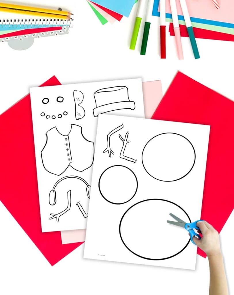 Free Build a Snowman Printable for Kids - The Artisan Life