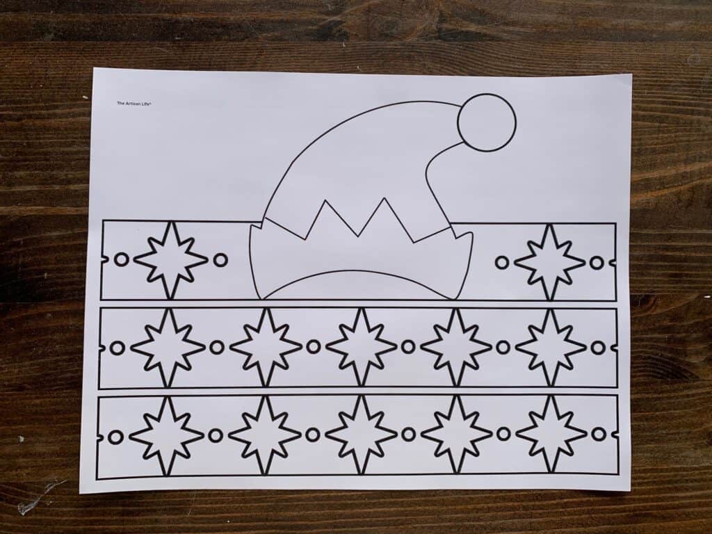 Free Printable Christmas Elf Hat Craft - The Artisan Life