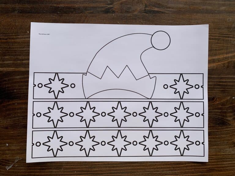 Free Printable Christmas Elf Hat Craft - The Artisan Life