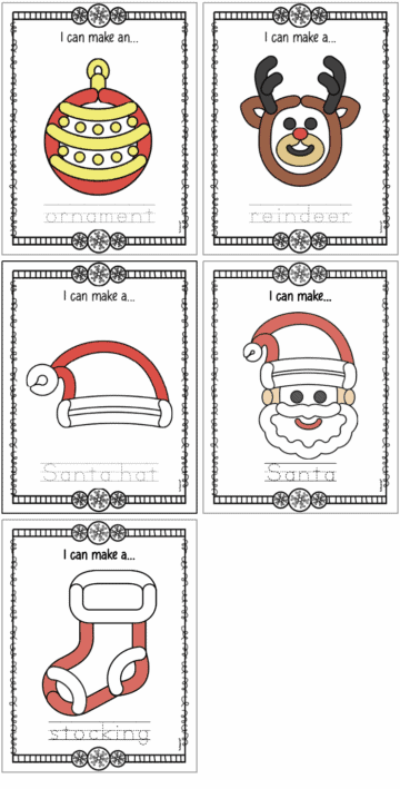 Free Printable Christmas Play Dough Mats - The Artisan Life