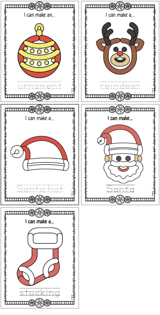 Free Printable Christmas Play Dough Mats - The Artisan Life