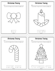Free Printable Christmas Tracing Worksheets - The Artisan Life