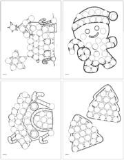 Free Printable Gingerbread Dot Marker Coloring Pages - The Artisan Life