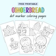 Free Printable Gingerbread Dot Marker Coloring Pages - The Artisan Life