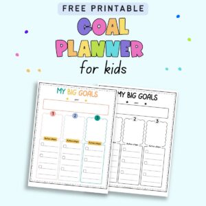 Free Printable Goal Planner for Kids - The Artisan Life