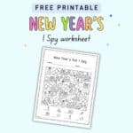 Free Printable New Year's I Spy Worksheet - The Artisan Life