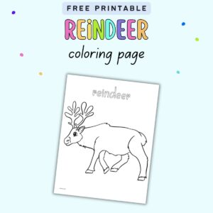 Free Printable Reindeer Coloring Page - The Artisan Life