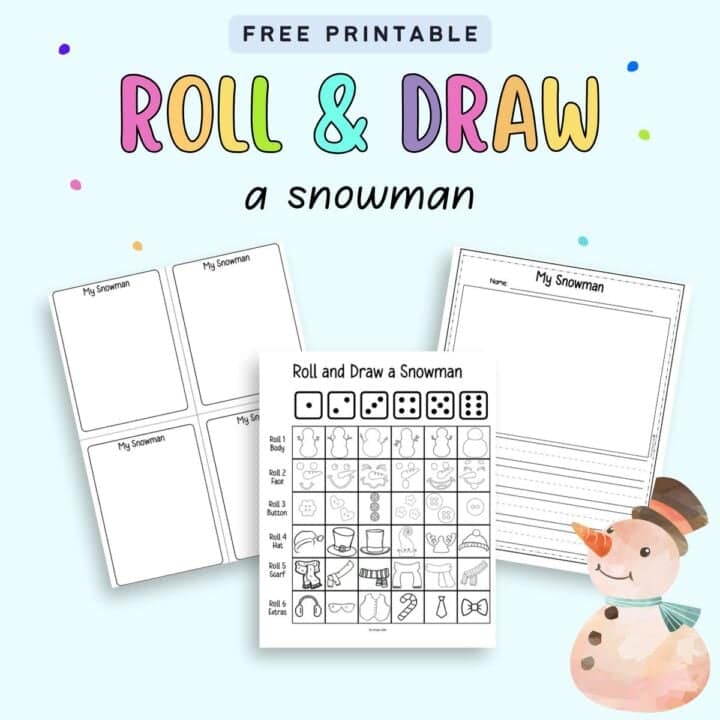 Roll a Snowman Free Printable - The Artisan Life