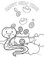 Free Printable Lunar New Year Coloring Pages - The Artisan Life