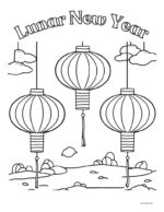 Free Printable Lunar New Year Coloring Pages - The Artisan Life