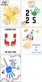 Free Printable New Year's Handprint Craft - The Artisan Life