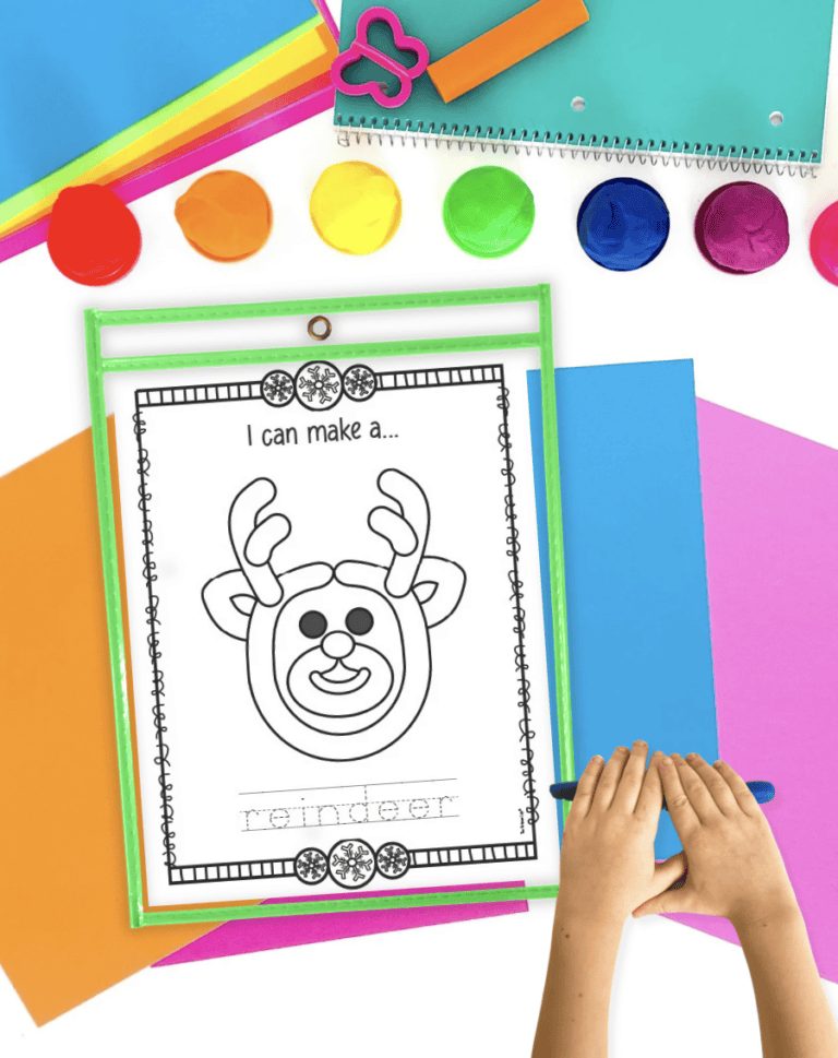 Free Printable Christmas Play Dough Mats - The Artisan Life