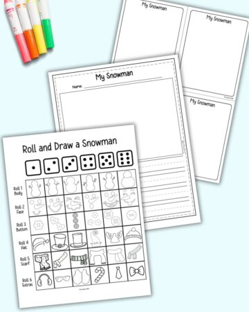 Roll a Snowman Free Printable - The Artisan Life